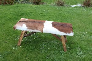 Goat Skin Bench 100cm - Inside Out Furniture